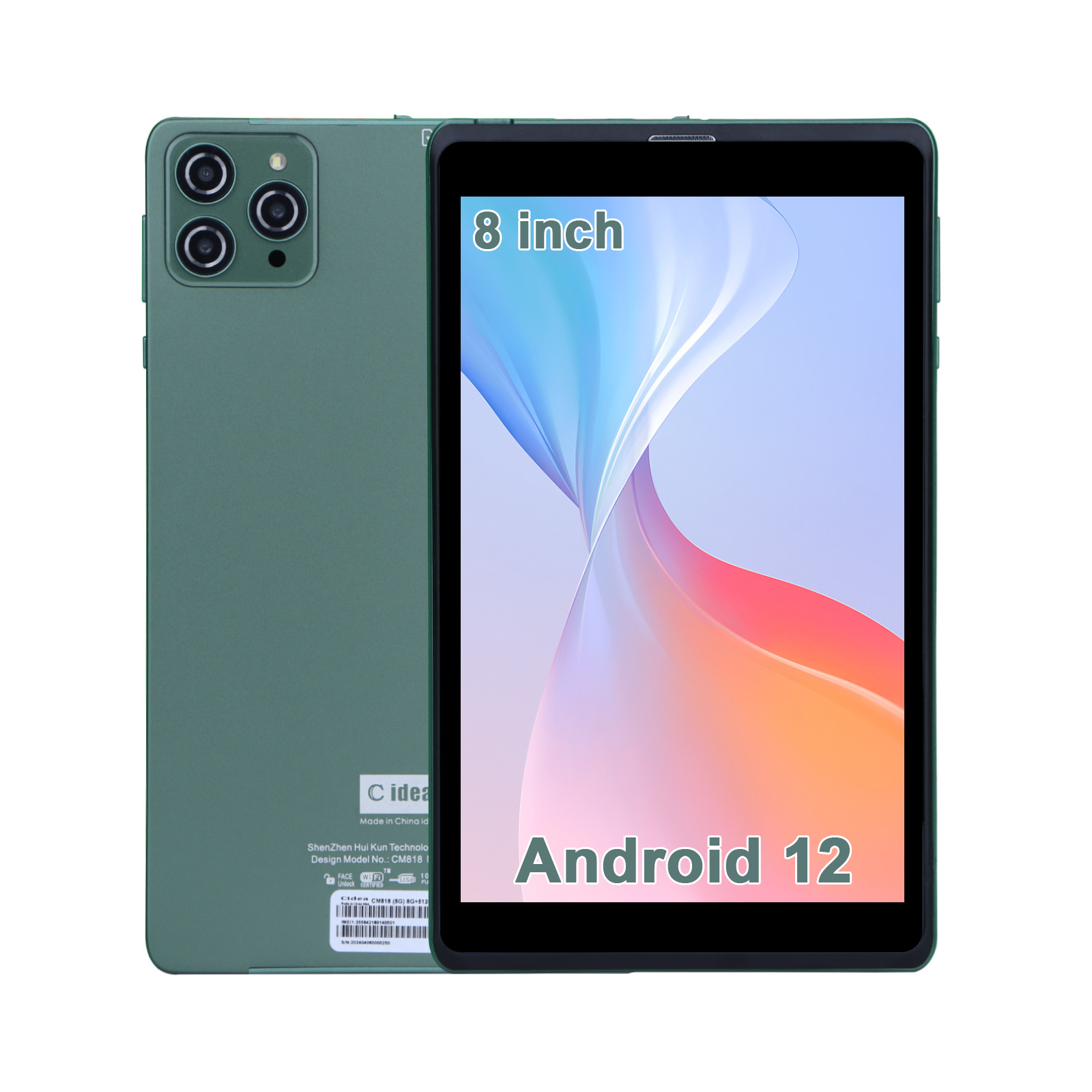 C idea 8 Inch Android Tablet PC With Android 12 OS Quad Core CPU 8GB ...