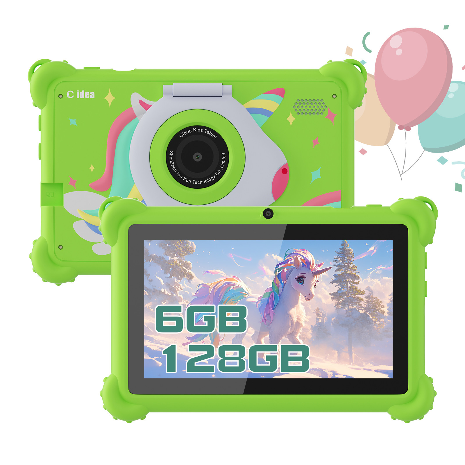 C idea 2024 Kids Learning Tablet Android 12 Pre Loaded Apps and Durable ...