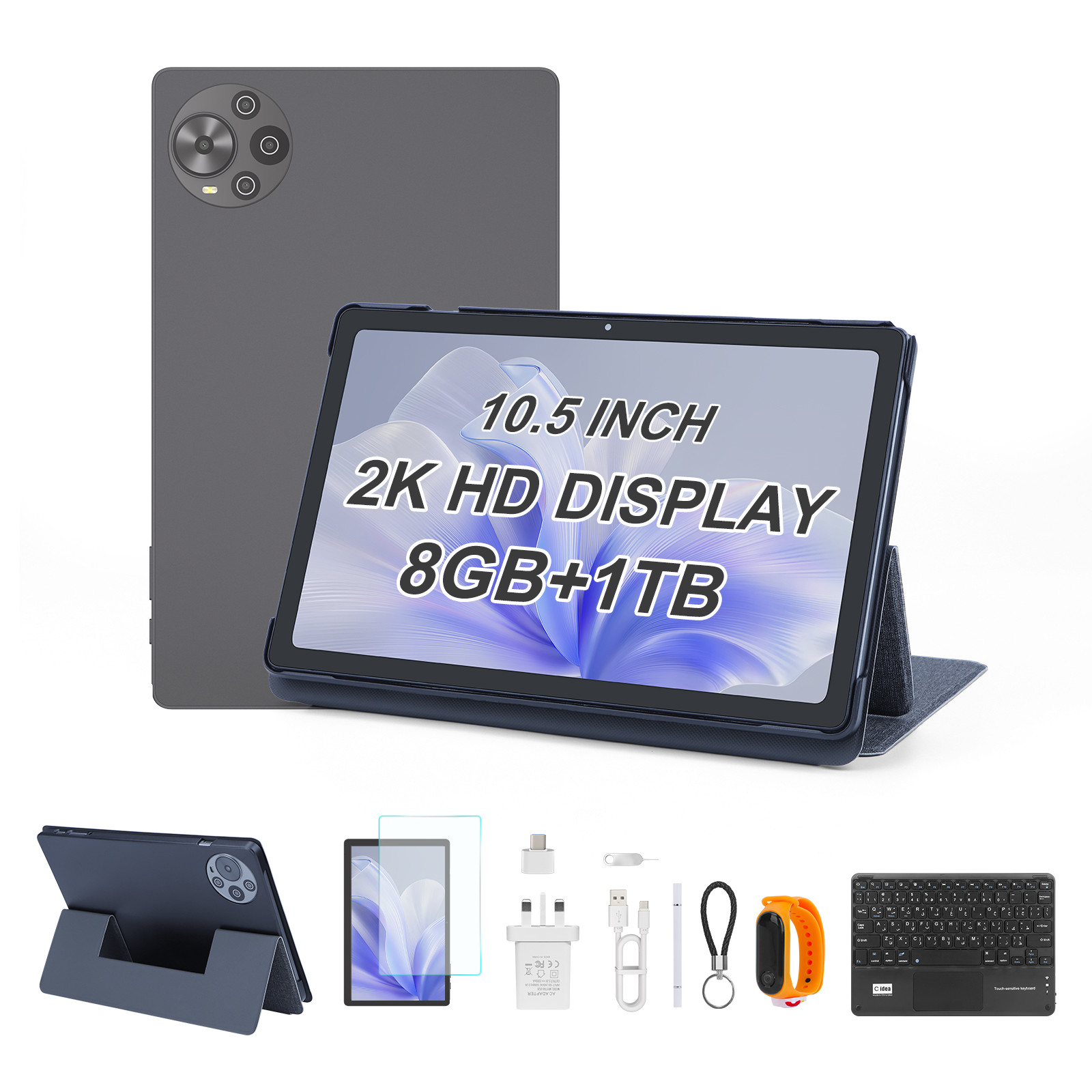 C Idea 10.5 Inch Tablet PC 2K Screen Newest Android Tablet For Students ...